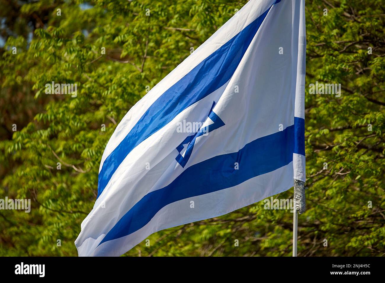 An Israeli flag flying during Toronto's Walk with Israel Stock Photo ...