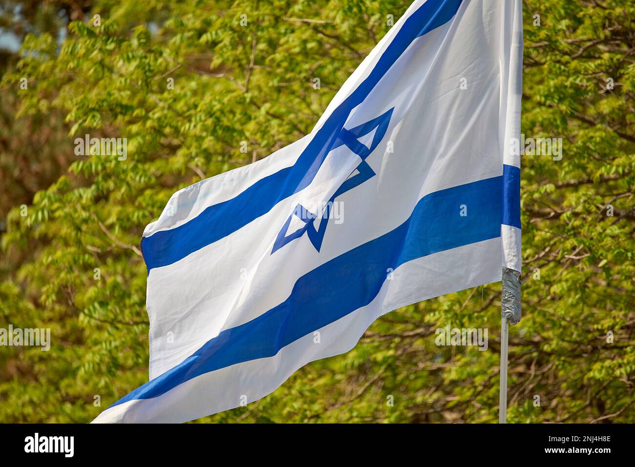 An Israeli flag flying during Toronto's Walk with Israel Stock Photo ...
