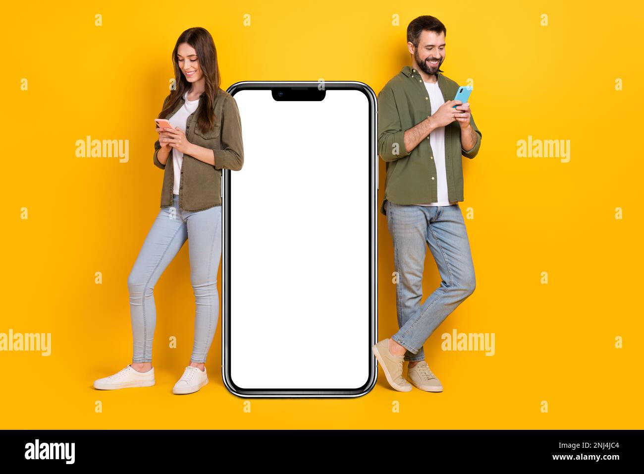 Full length body size view of beautiful handsome friends friendship ...