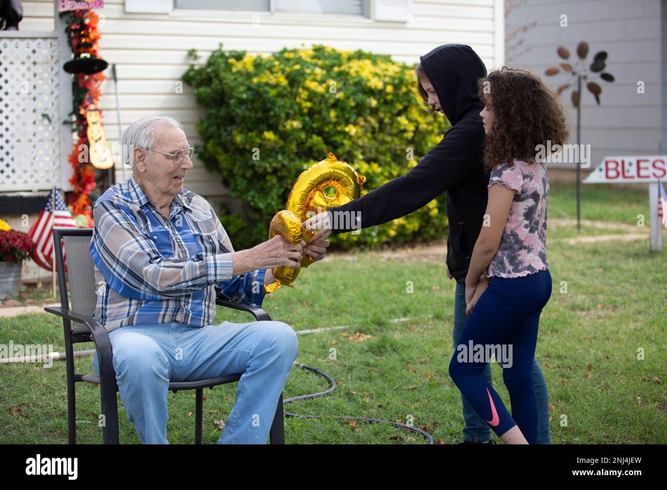 Local community members came together on Oct. 8, 2022 to give Paul Gunn ...