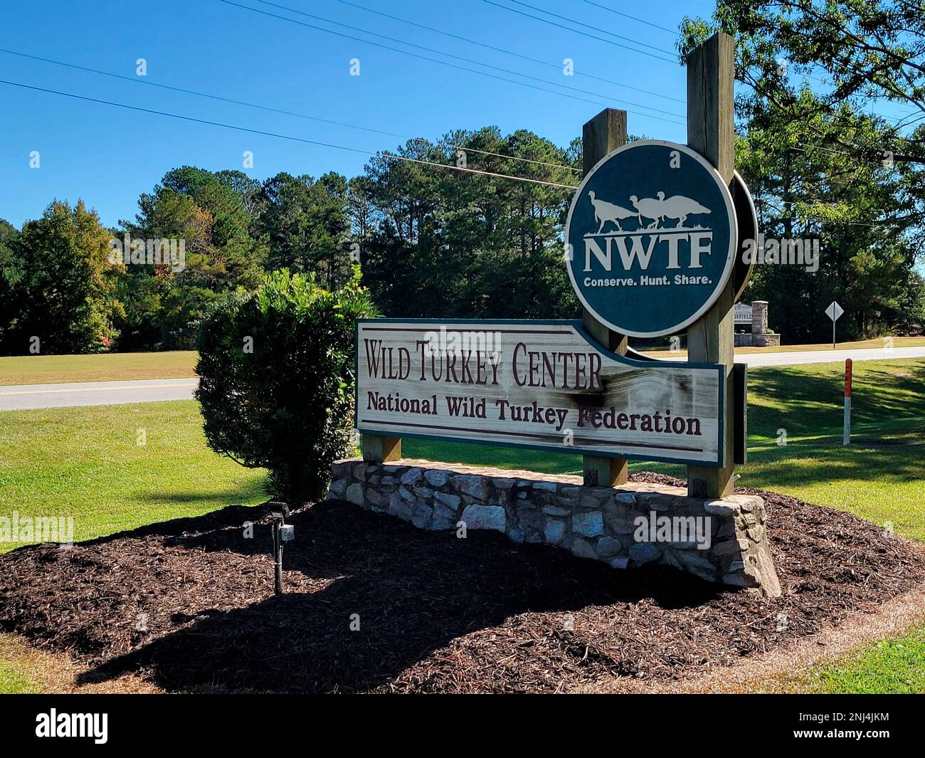 A sign is seen outside the National Wild Turkey Federation's Wild ...