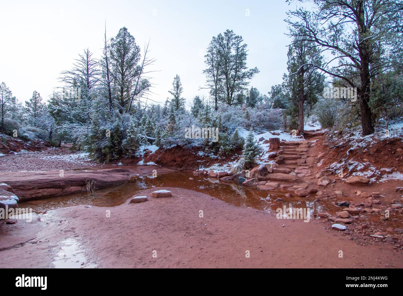 Snow In Sedona Stock Photo - Alamy