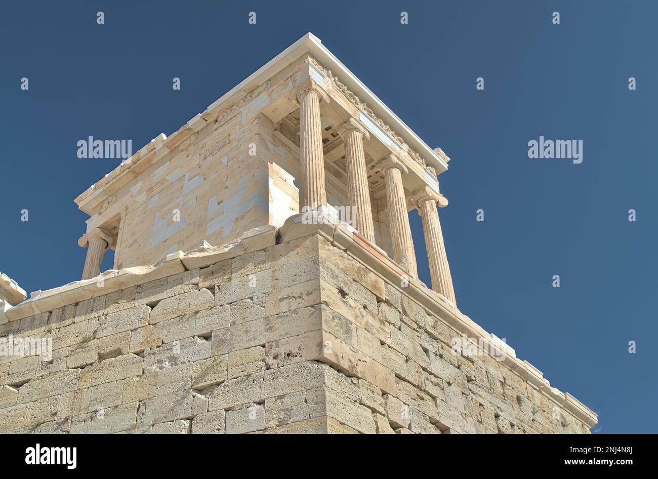 Ancient Temple of Athena Nike on the Acropolis hill - Athens, Greece ...