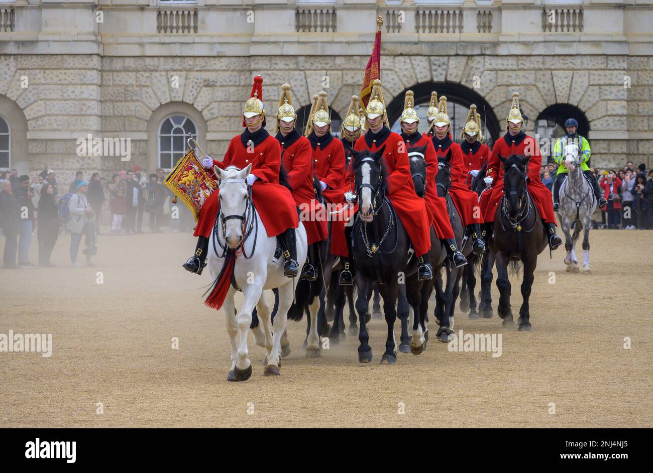 London, England, UK. Daily Changing of the Guard on Horse Guards ...
