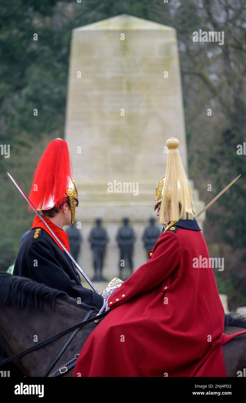 London, England, UK. Daily Changing of the Guard on Horse Guards ...