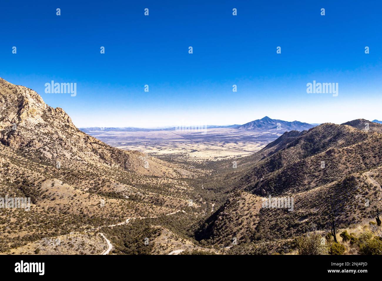 The border between the United States and Mexico as viewed from a ...