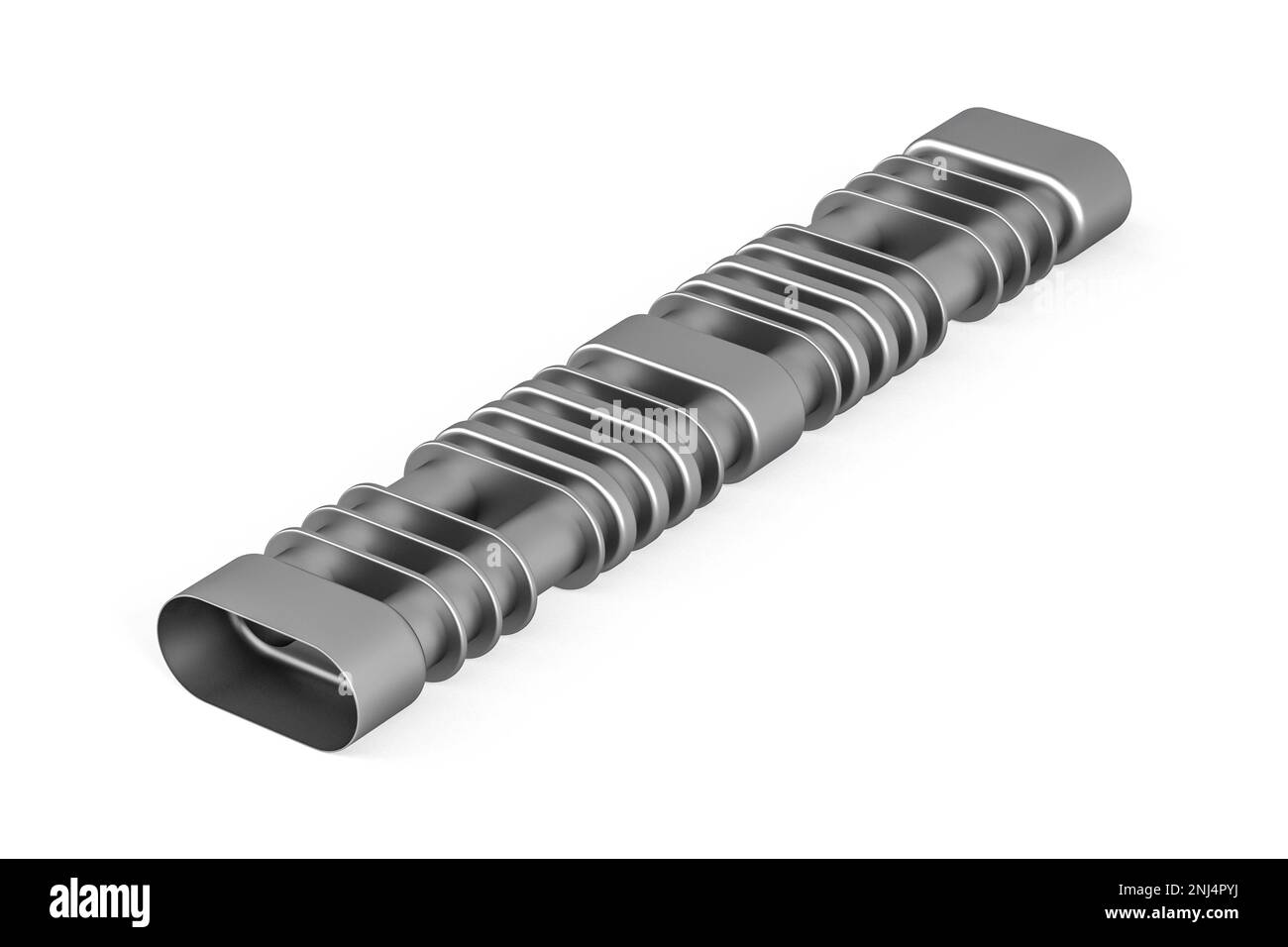 Metal industrial pipe isolated on white background - 3d render Stock ...