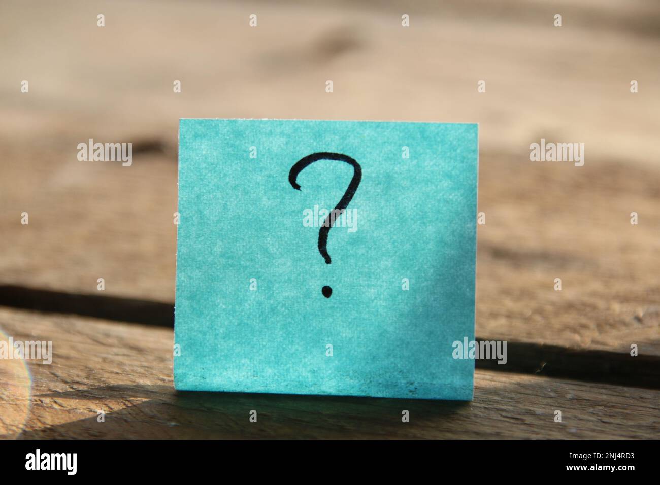 Question mark creative concept. The inscription on the blue tag Stock ...