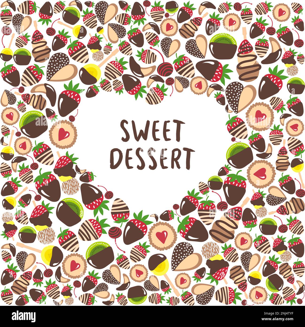 Vector sweets set frame Stock Vector Image & Art - Alamy