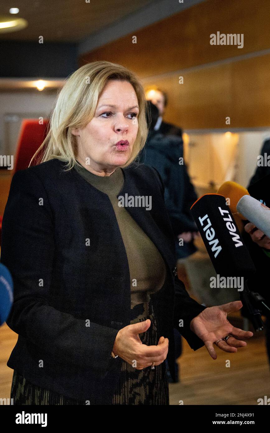 Potsdam, Germany. 22nd Feb, 2023. Nancy Faeser (SPD), Federal Minister ...