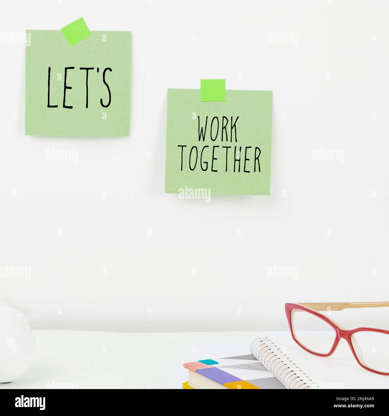 Conceptual display Let's Work Together. Business overview Unite and ...