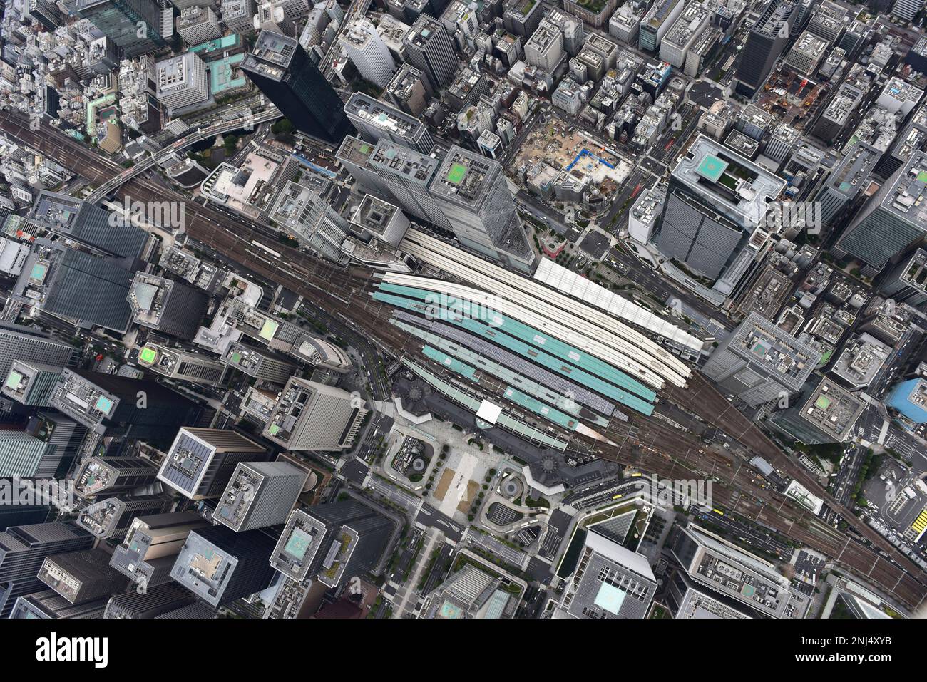 An aerial photo shows Tokyo Station in Tokyo on Oct. 12, 2022.The ...