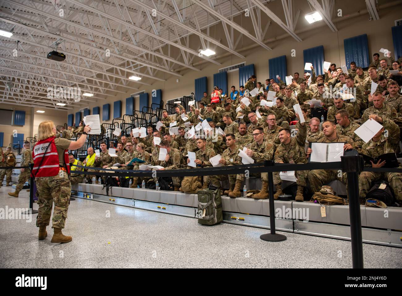 U.S. Air Force Capt. Jennifer Ferrari, director of personnel assigned ...