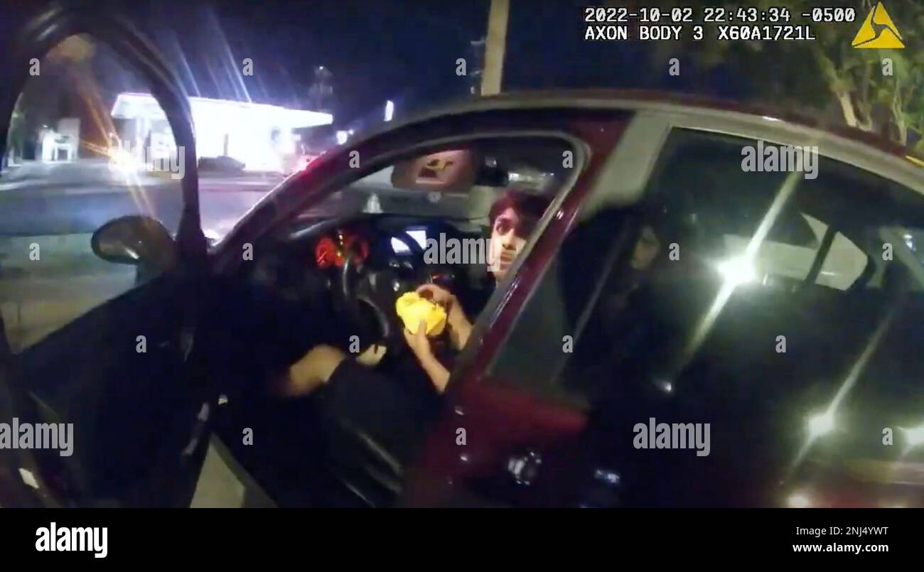 FILE - In this image taken from Sunday, Oct. 2, 2022, police body camera video and released by ...