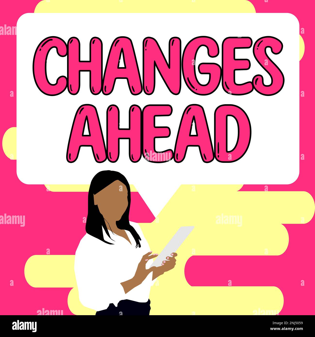 Inspiration showing sign Changes Ahead, Concept meaning to replace with ...