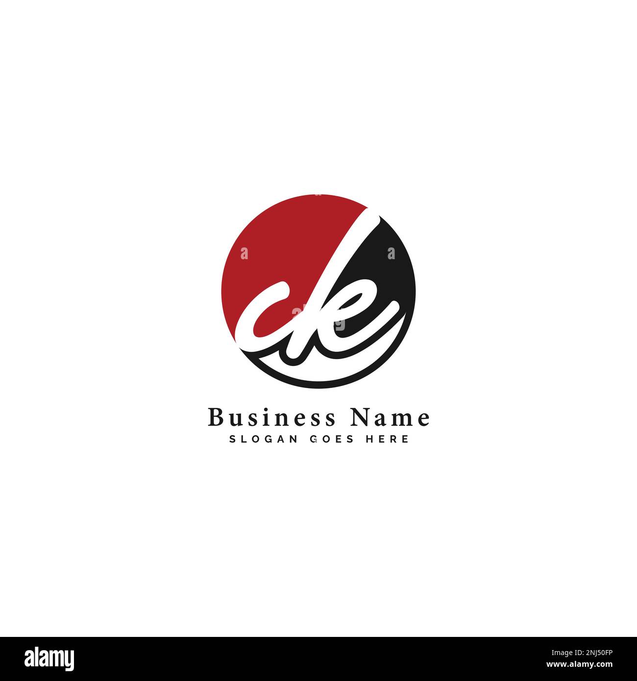 C, K, CK Initial letter handwritten and signature vector image template ...