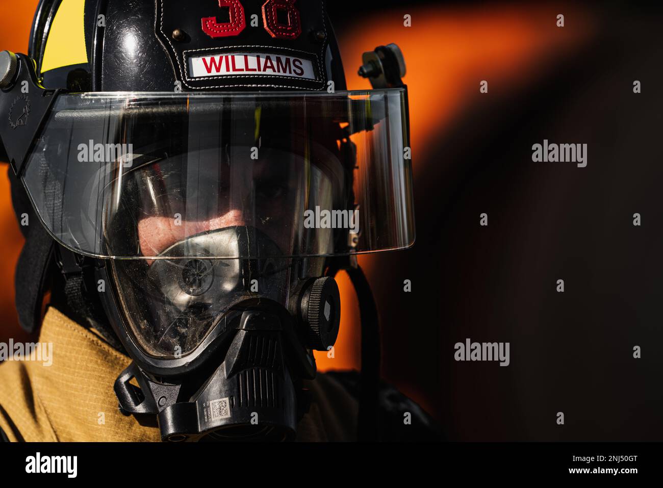 Edward Williams, 6th Civil Engineer Squadron firefighter, prepares for ...