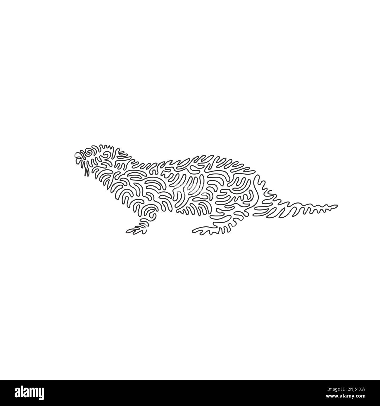 Otter drawing hi-res stock photography and images - Alamy