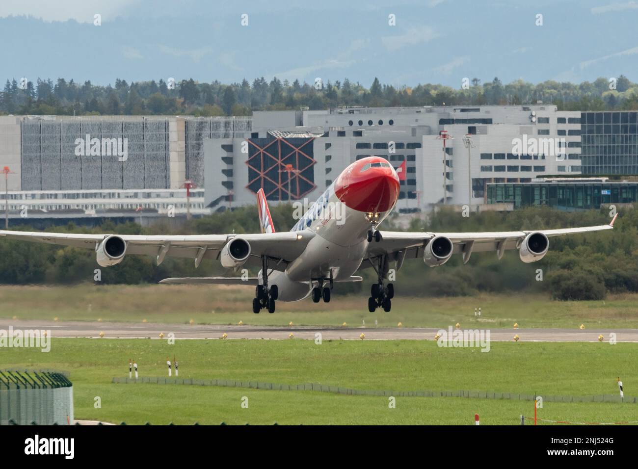 Zurich, Switzerland, September 27, 2022 Edelweiss air Airbus A340-313X ...
