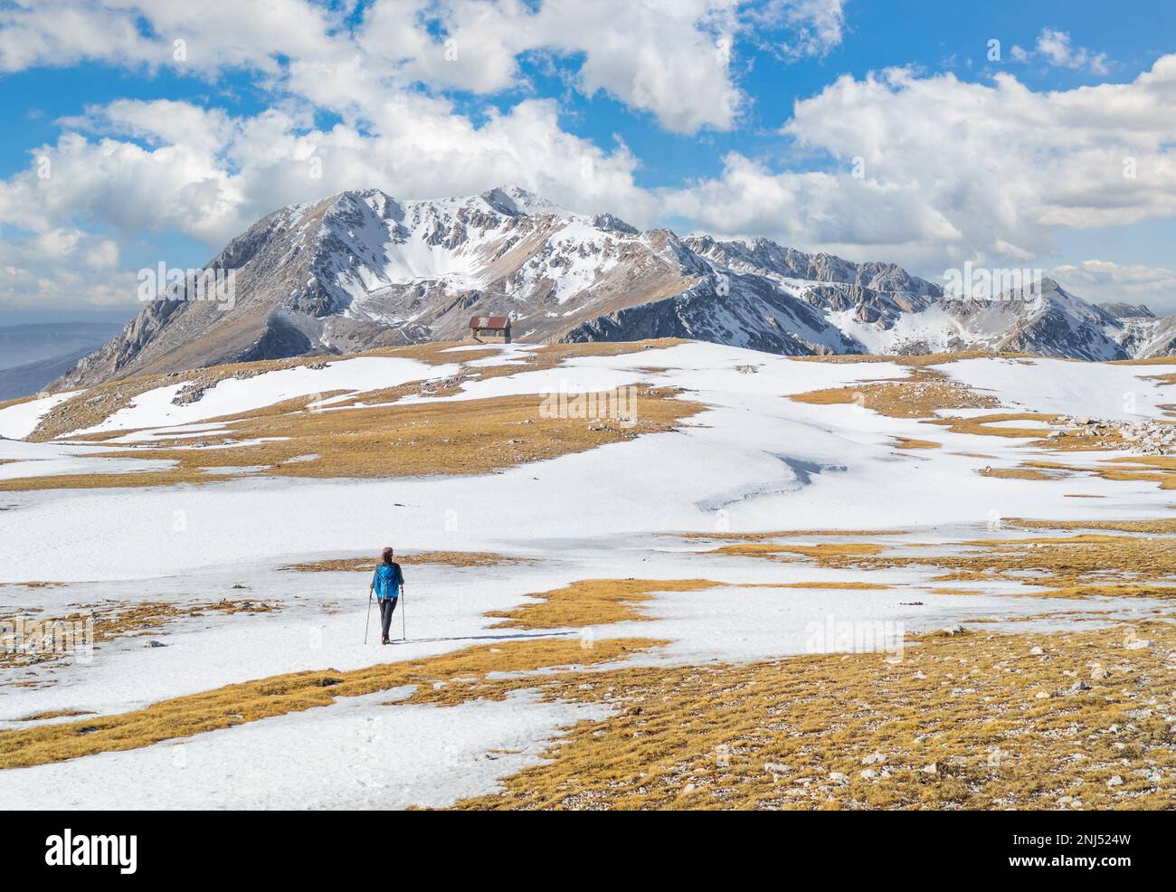 Ovindoli (Abruzzo, Italy) - The Monte della Magnola is a imponent and ...