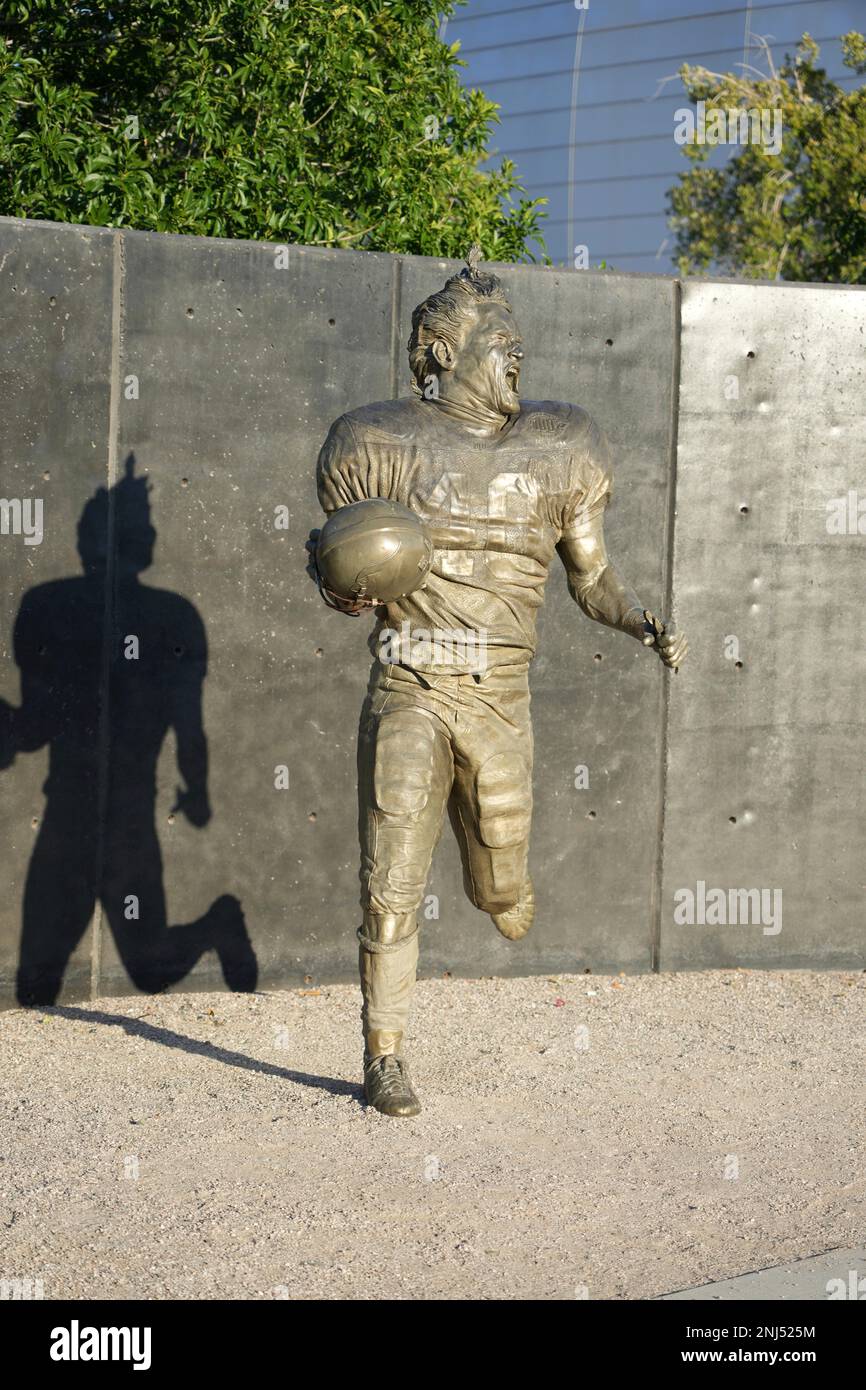 A general overall view of memorial statue of Arizona Cardinals ...