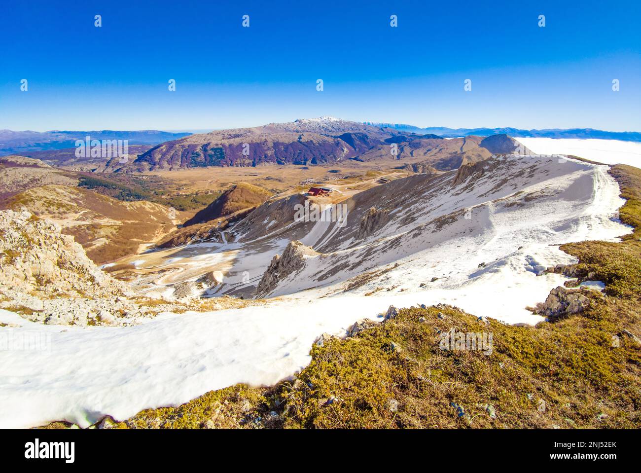 Ovindoli (Abruzzo, Italy) - The Monte della Magnola is a imponent and ...
