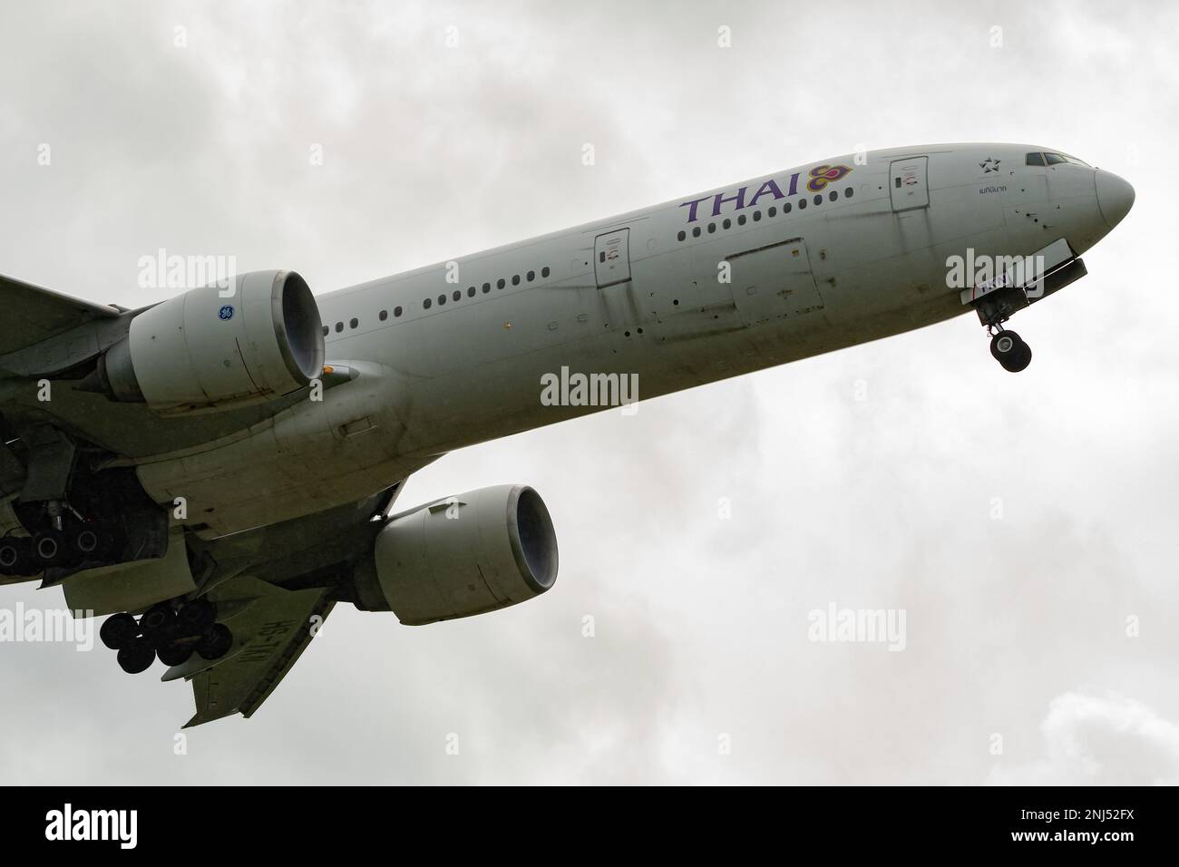 Zurich, Switzerland, September 27, 2022 Thai airways Boeing 777-3ALER ...