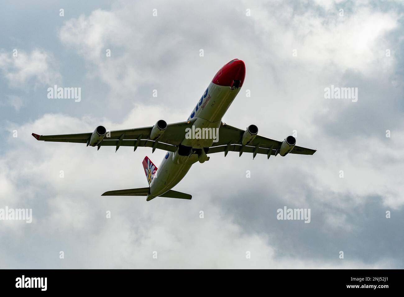 Zurich, Switzerland, September 27, 2022 Edelweiss air Airbus A340-313X ...