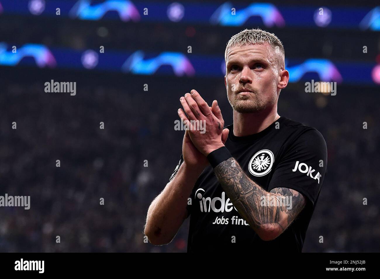 Frankfurt am Main, Germany. 21 February 2023. Philipp Max of Eintracht ...