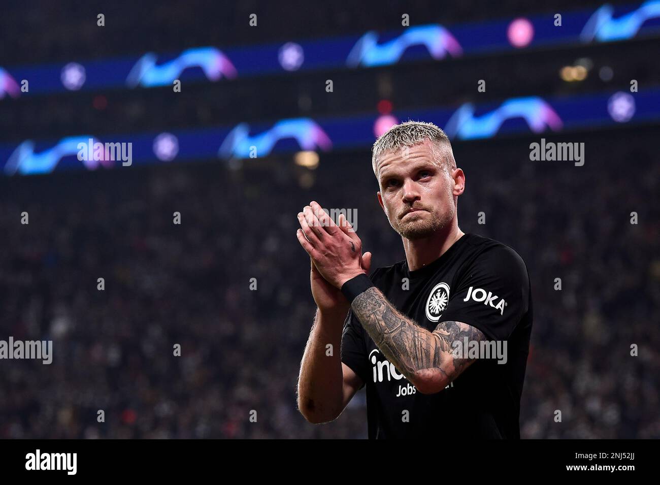 Frankfurt am Main, Germany. 21 February 2023. Philipp Max of Eintracht ...