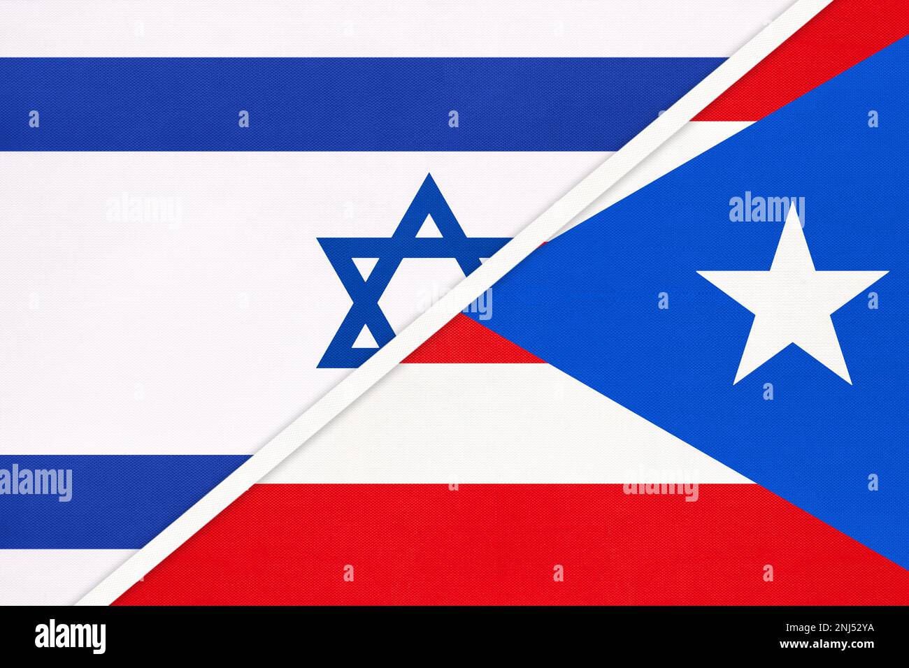 Israel and Puerto Rico, symbol of country. Israeli vs Rican national ...