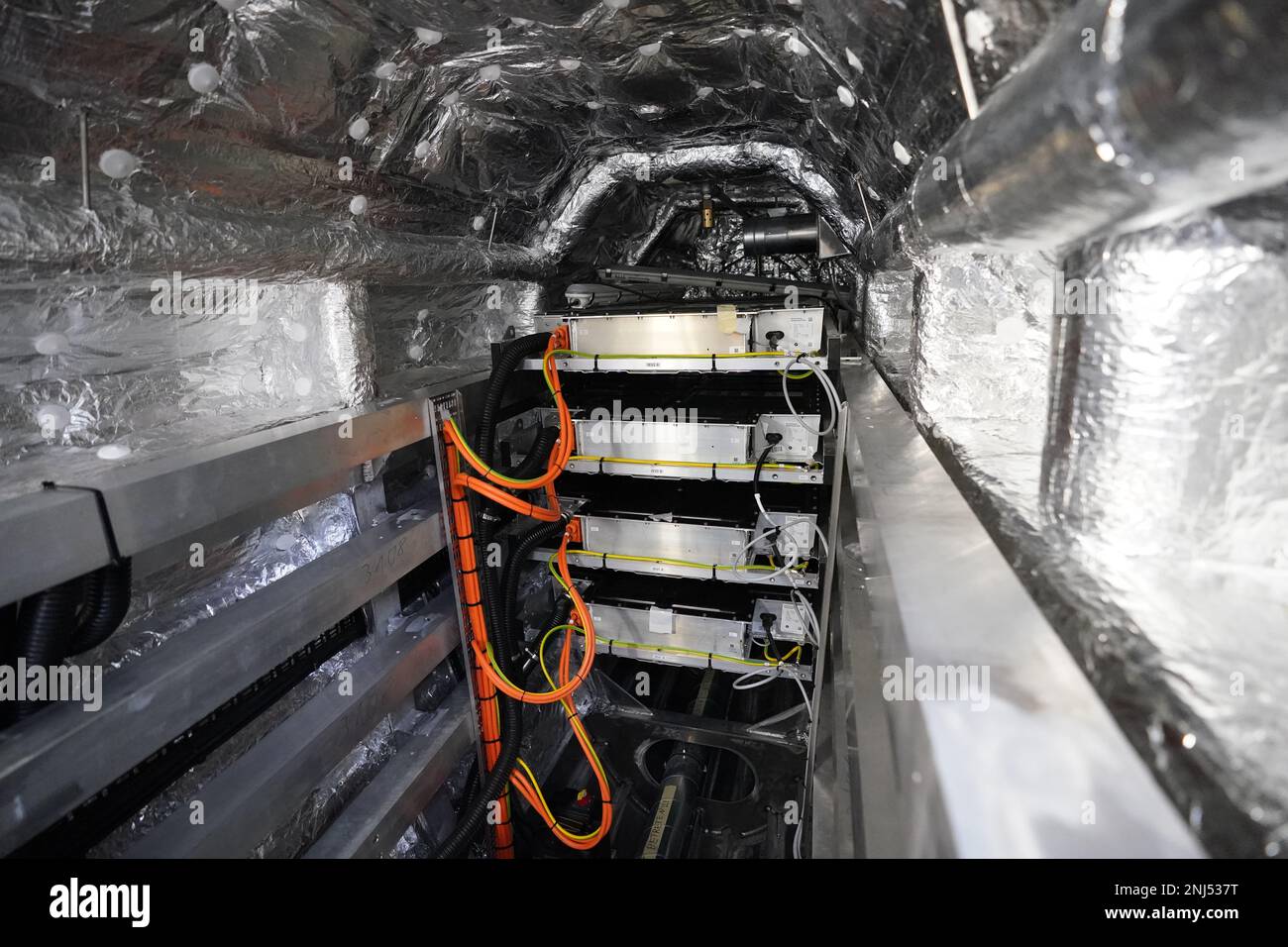 Kiel, Germany. 22nd Feb, 2023. View into the battery room of the ...