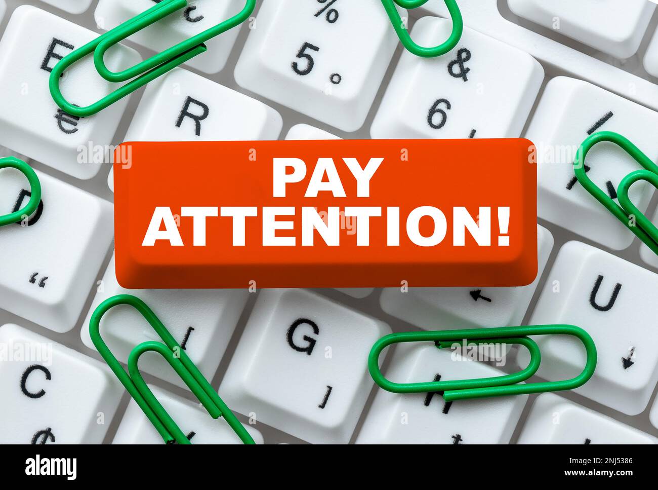 Conceptual caption Pay Attention. Word Written on take notice of ...