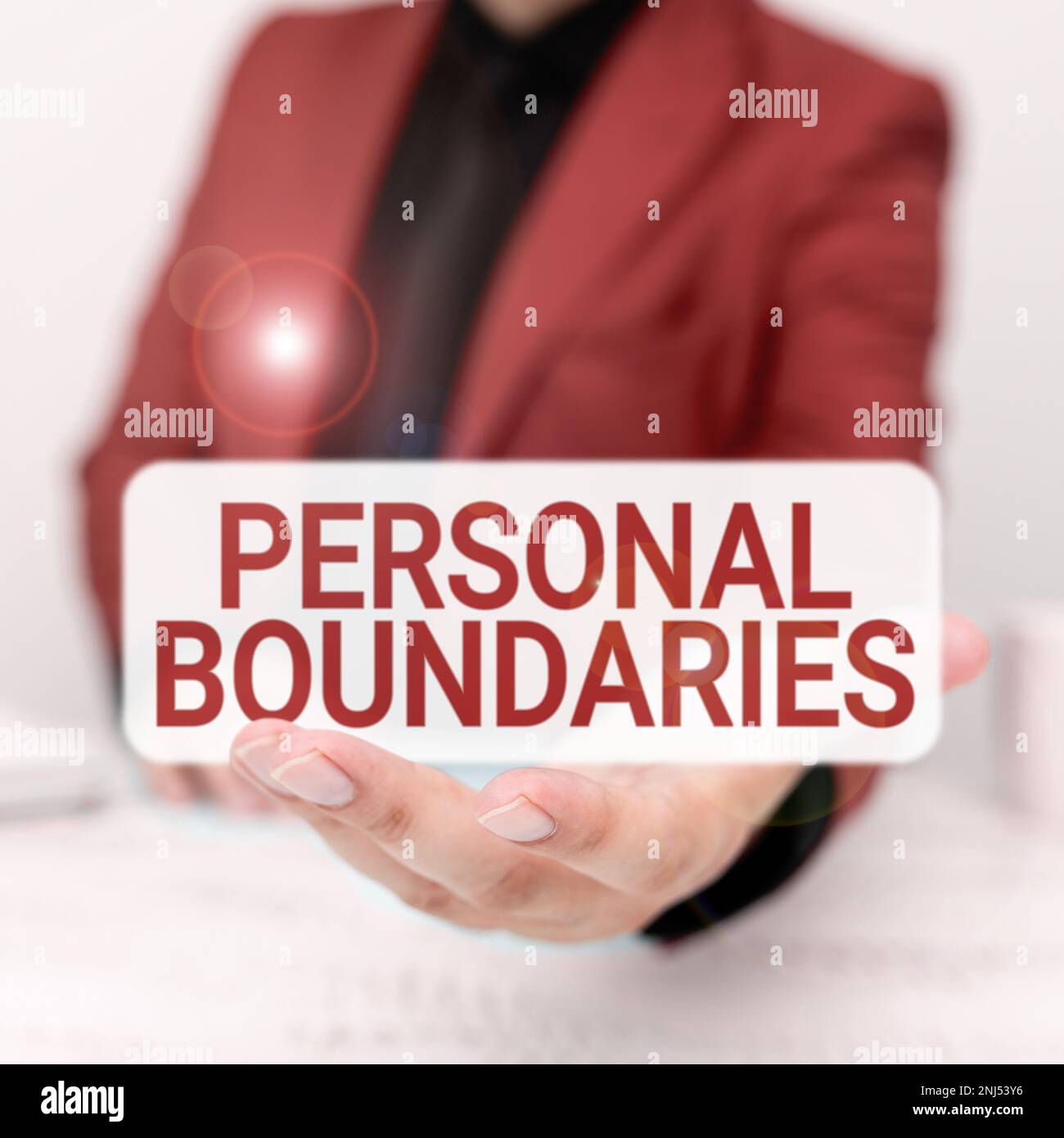 Sign displaying Personal Boundaries. Word for something that indicates ...