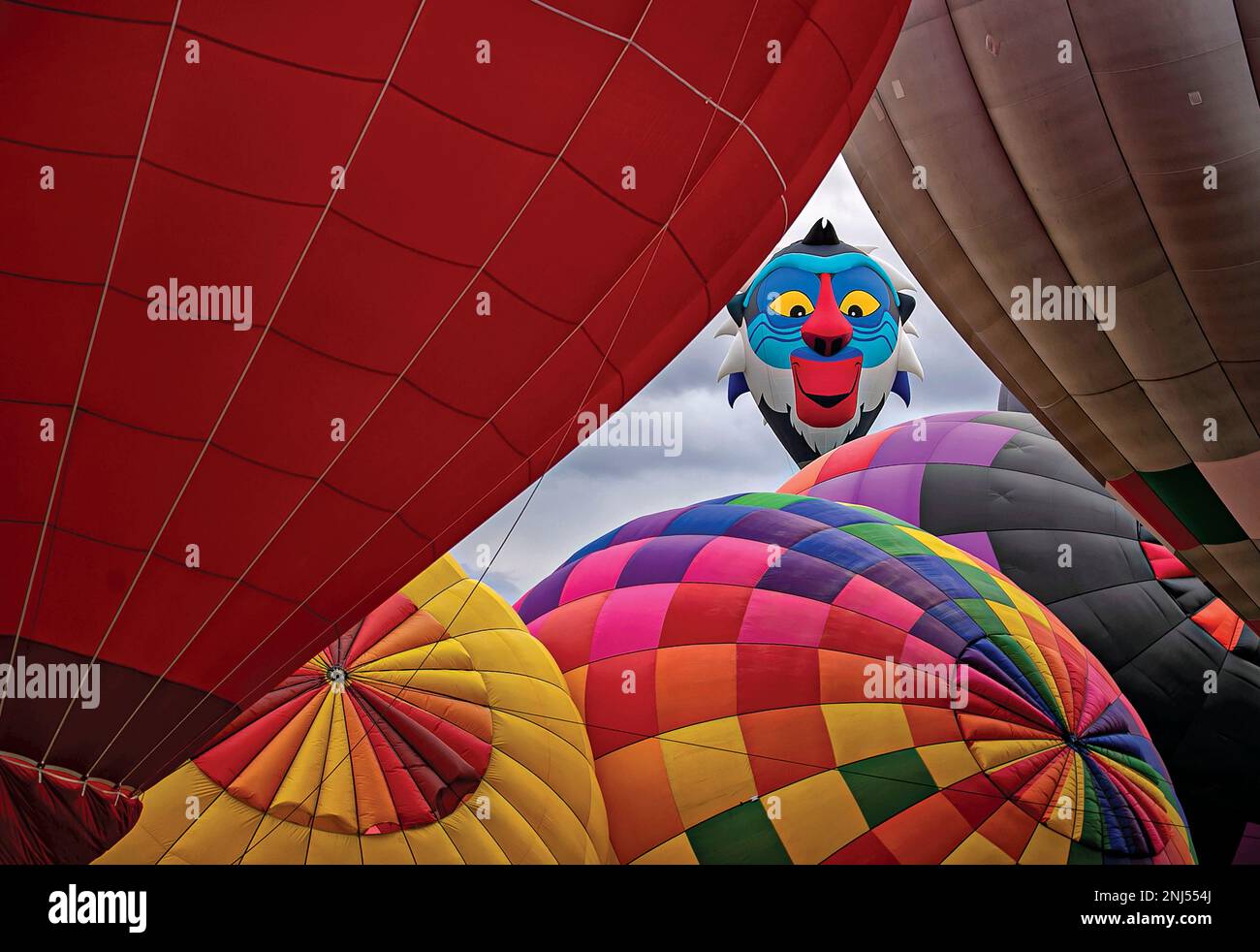 Hot air balloons inflate as thousands of spectators gather at Balloon ...