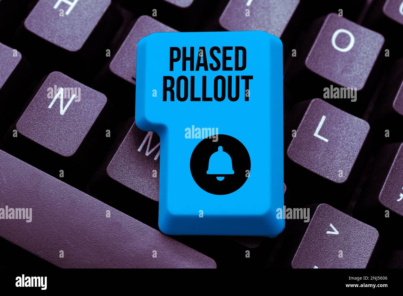 Hand writing sign Phased Rollout. Internet Concept the practice of ...