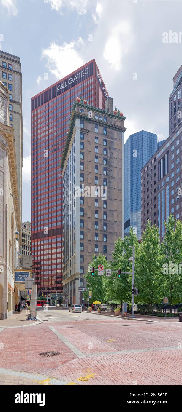 Pittsburgh Downtown: Brilliant red K&L Gates Center is the backdrop for ...