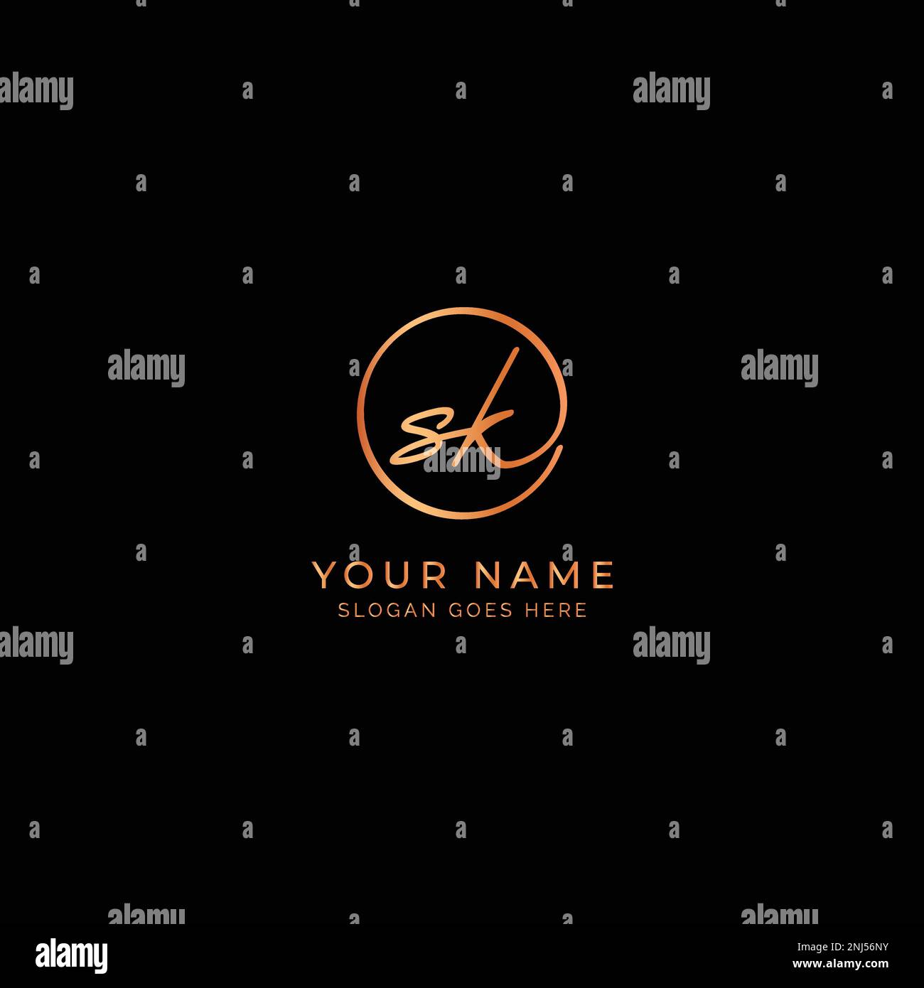 S, K, SK Initial letter handwritten and signature vector logo. Business ...