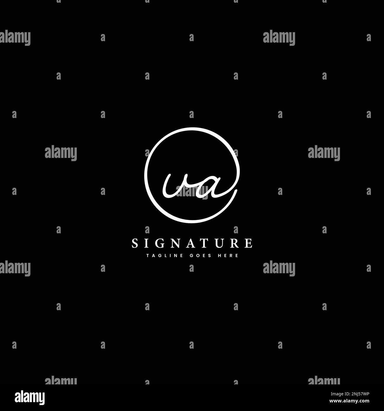 U, A, UA Initial letter handwritten and signature vector logo. Business ...