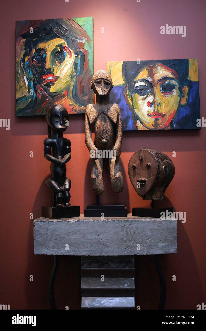 TRIBAL07 028 LH.jpg Figures from left to right--Fang figure from Gabon ...