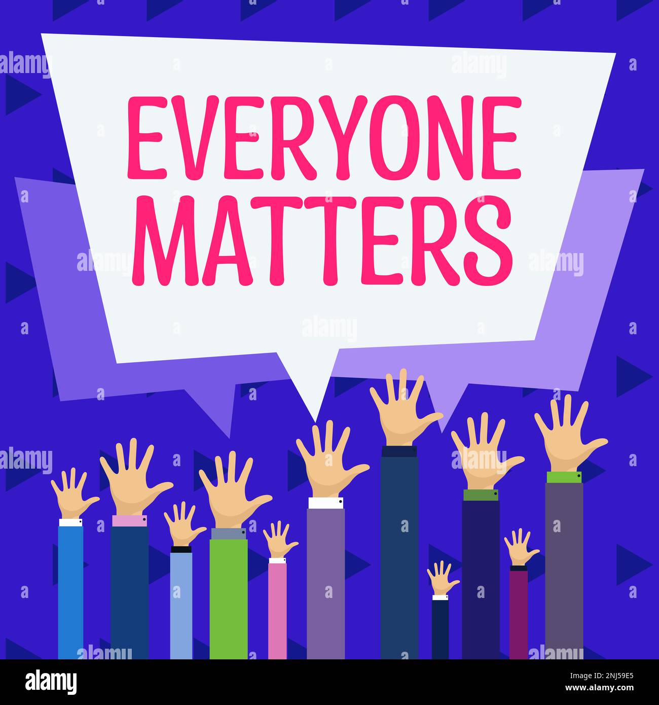 Conceptual caption Everyone Matters, Business overview all the people ...