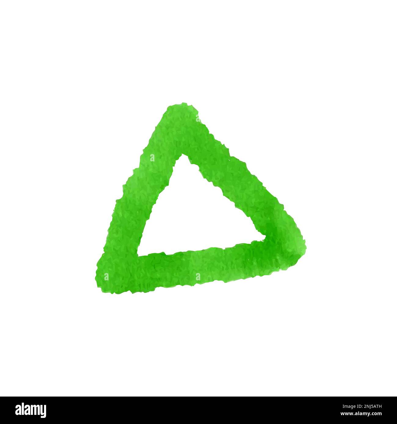 Watercolor triangle stroke in grass green color Stock Vector Image ...