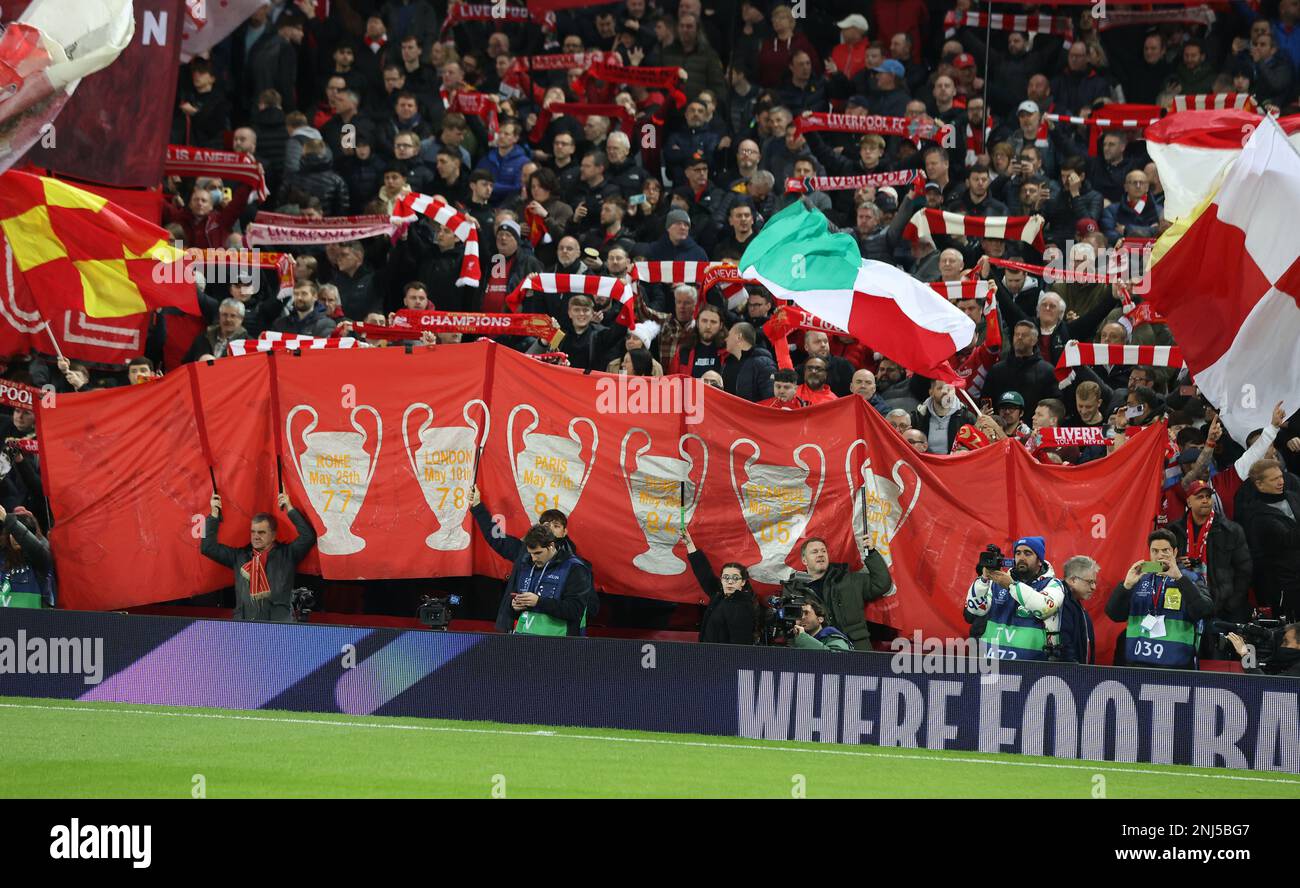 Anfield, Liverpool, Merseyside, UK. 21st Feb, 2023. Champions League ...