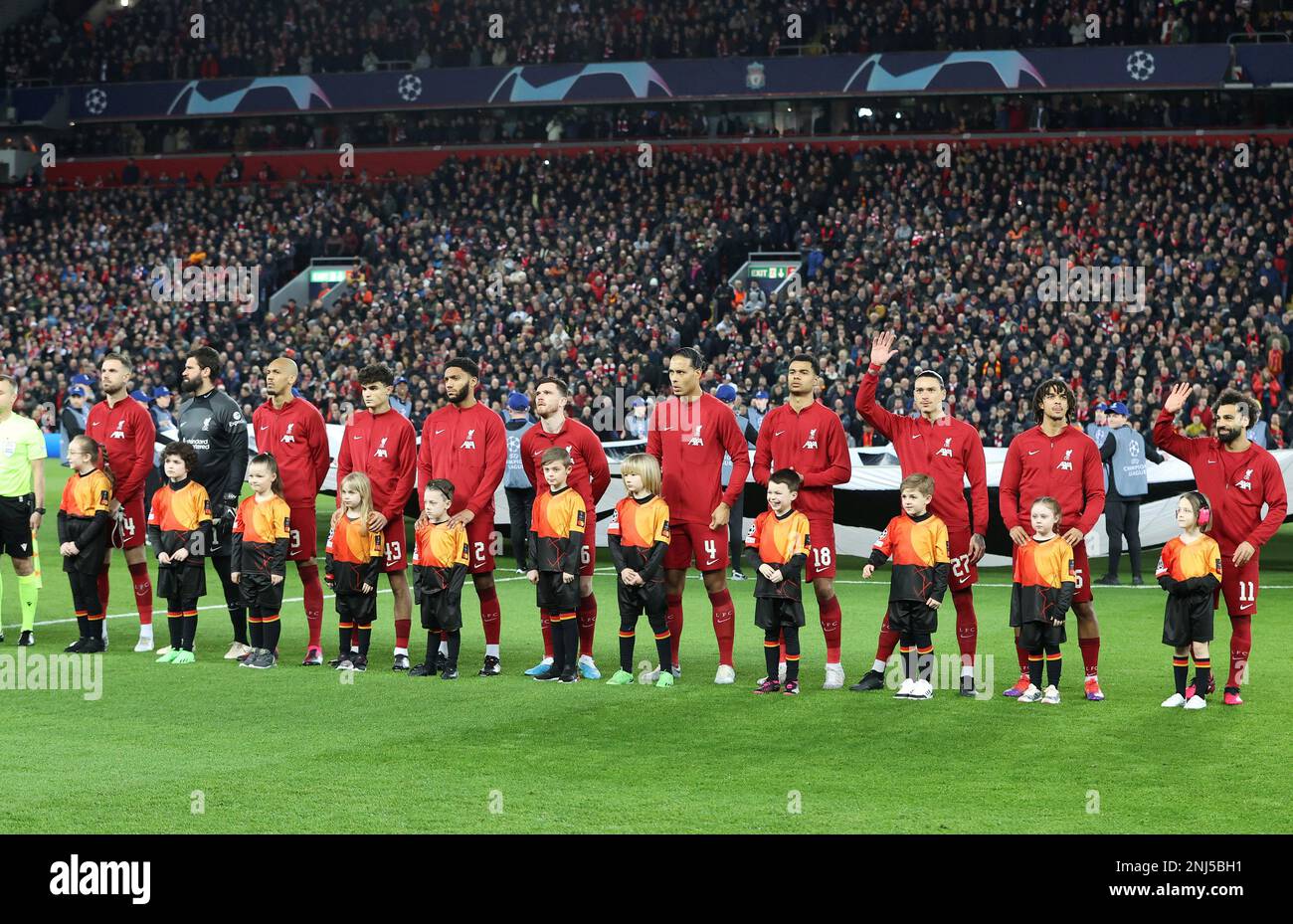 Anfield, Liverpool, Merseyside, UK. 21st Feb, 2023. Champions League ...