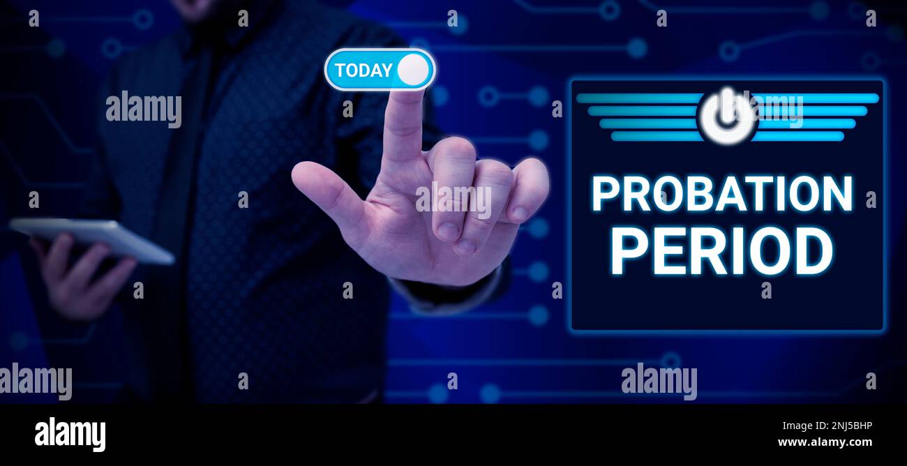 Conceptual display Probation Period. Business showcase focused and ...