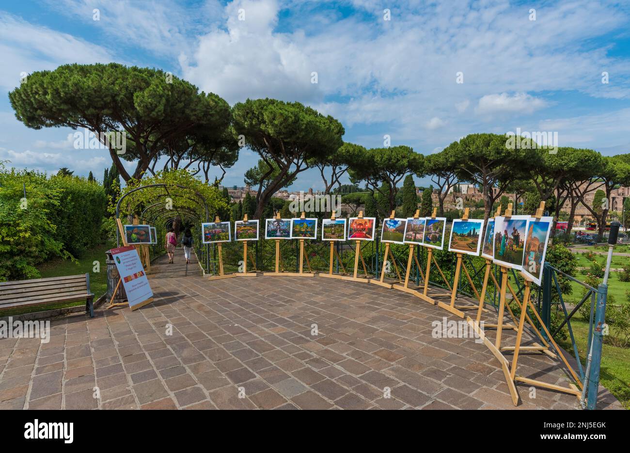 Rome (Italy) - The touristic Municipal Roses, on Aventino hill in the ...