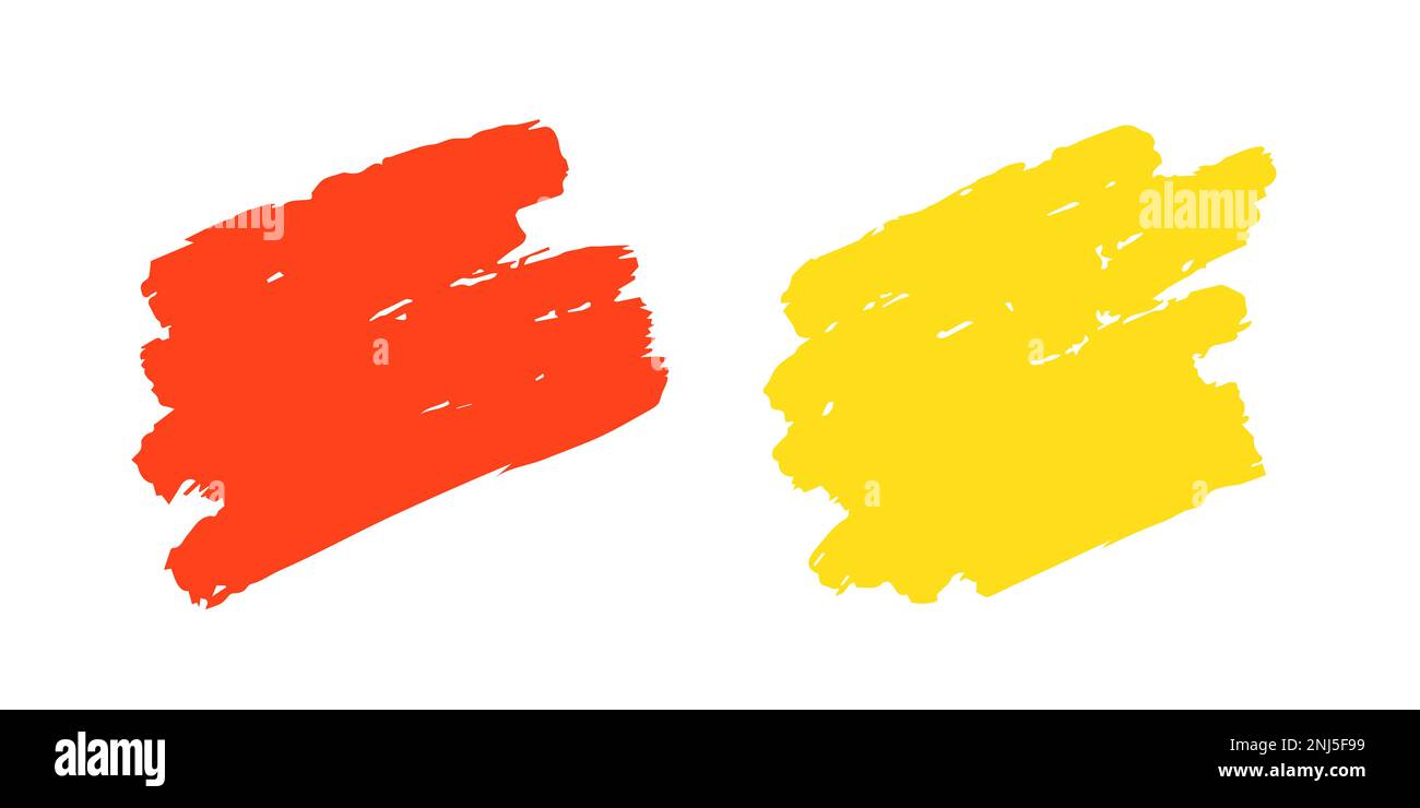 Smear yellow acrylic paint Stock Vector Images - Alamy