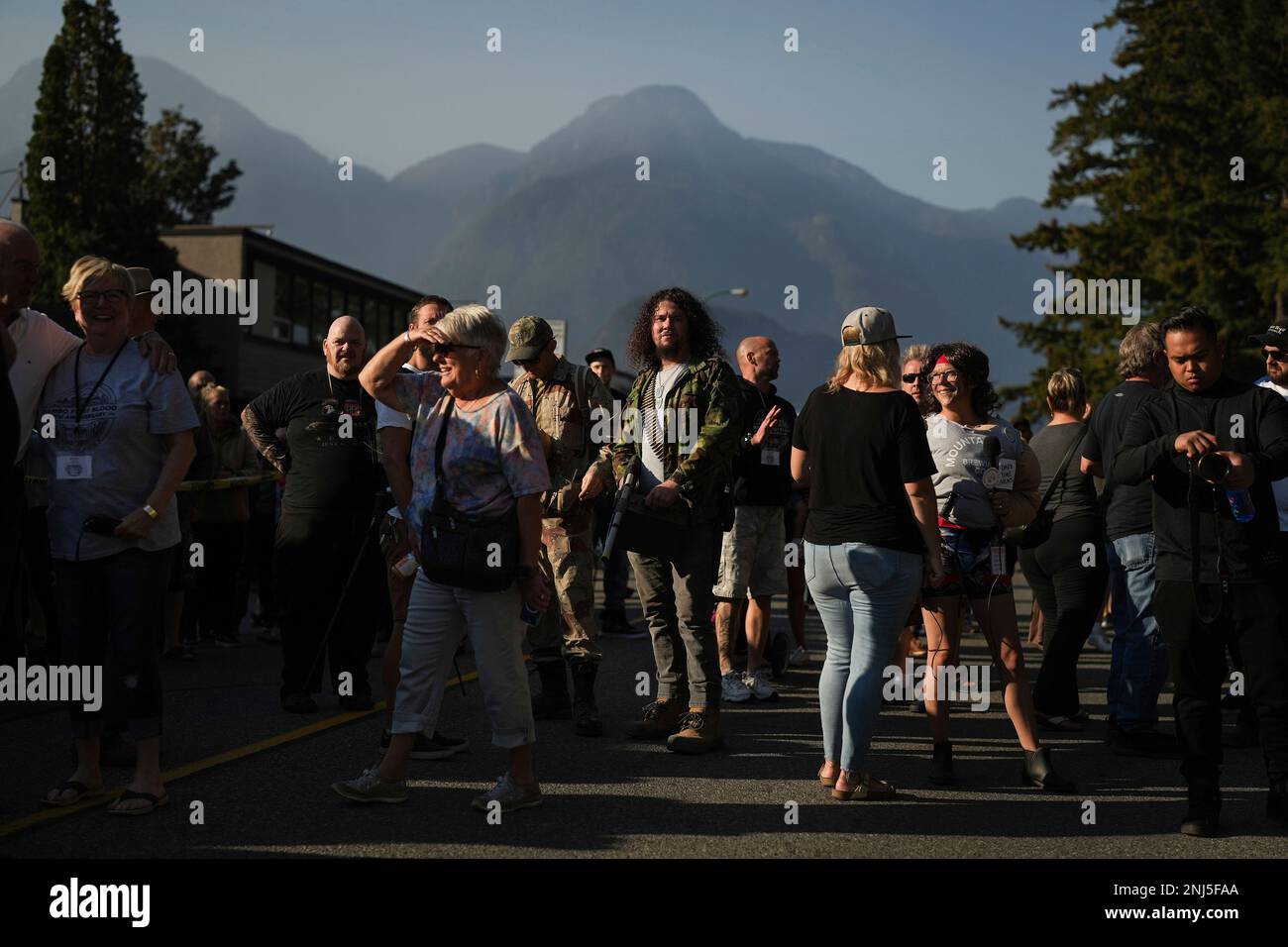 A man dressed as the movie character John Rambo attends a Rambo "First ...