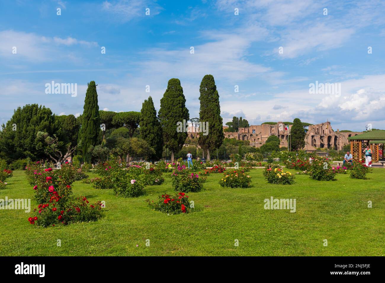 Rome (Italy) - The touristic Municipal Roses, on Aventino hill in the ...