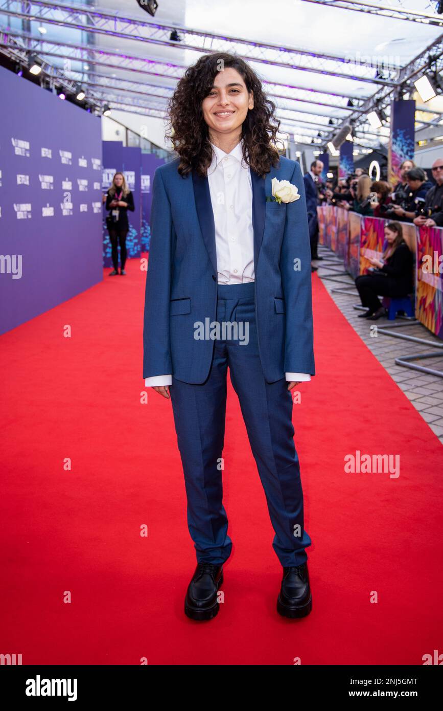 Manal Issa poses for photographers upon arrival for the premiere of the ...
